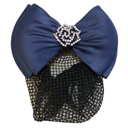 Huntington Crystal Rose Show Bow - Navy