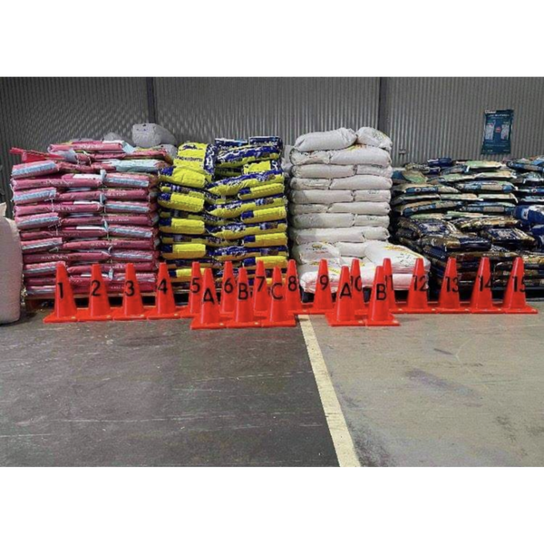 Show Jump Numbers - Orange Cones